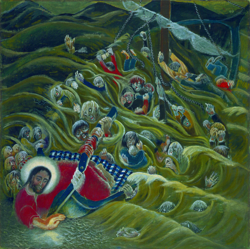 Eularia Clarke - Storm over the lake - Methodist Church