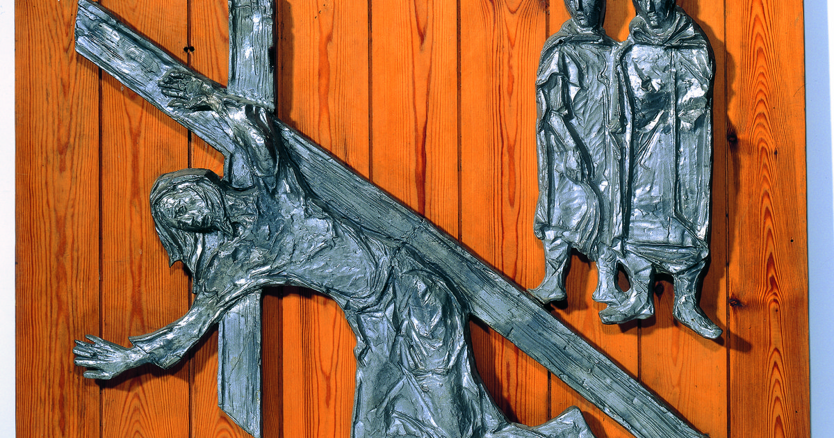 Frank Roper - Jesus falls for the second time (from a set of Stations ...