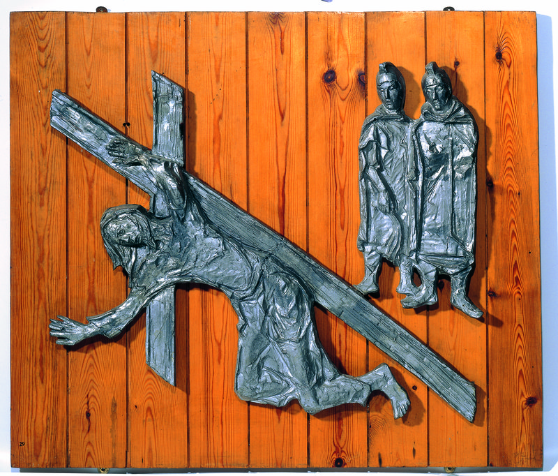 Frank Roper - Jesus falls for the second time (from a set of Stations ...